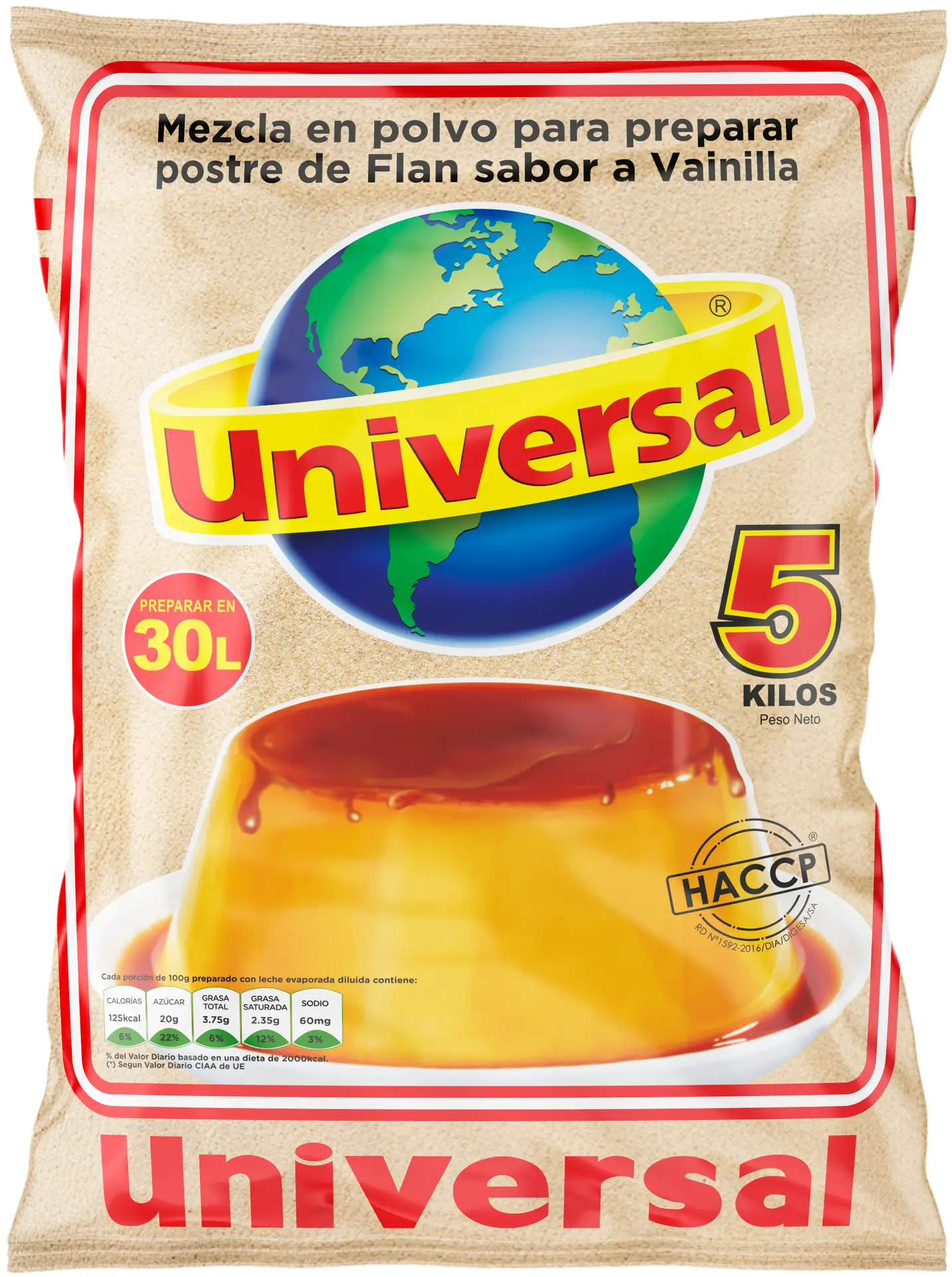 Flan sabor a Vainilla 5kg - Universal
